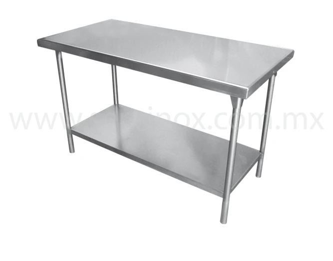 Mesas De Trabajo Con Repisa Y Piso en Acero Inoxidable economicas